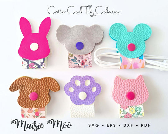 Cable Organizer SVG, Critter Cord Tidy Template, Earphone Holder SVG ...