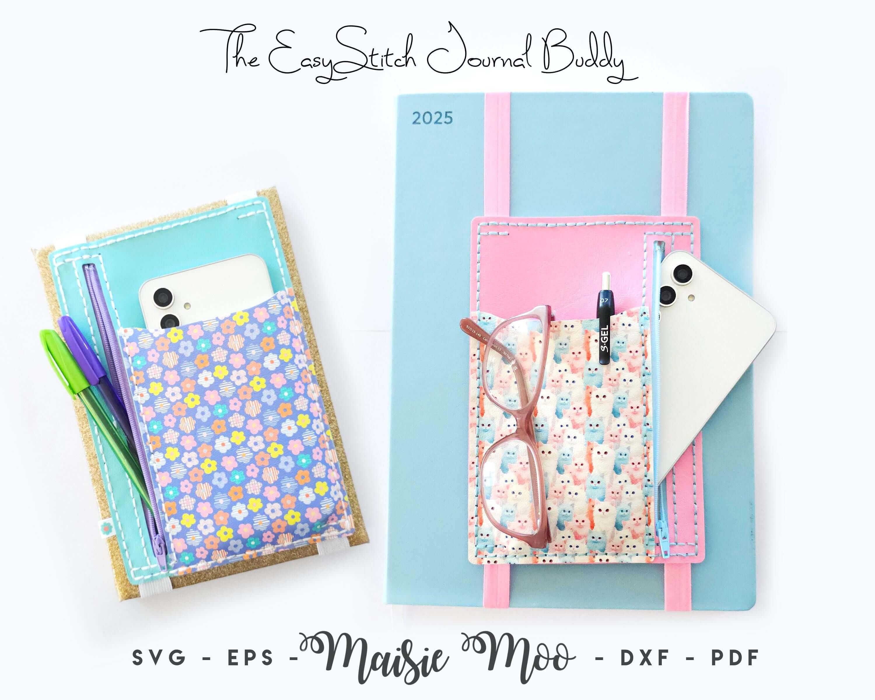 Zipper Journal Pouch SVG, Front Notebook Case Pattern – Maisie Moo