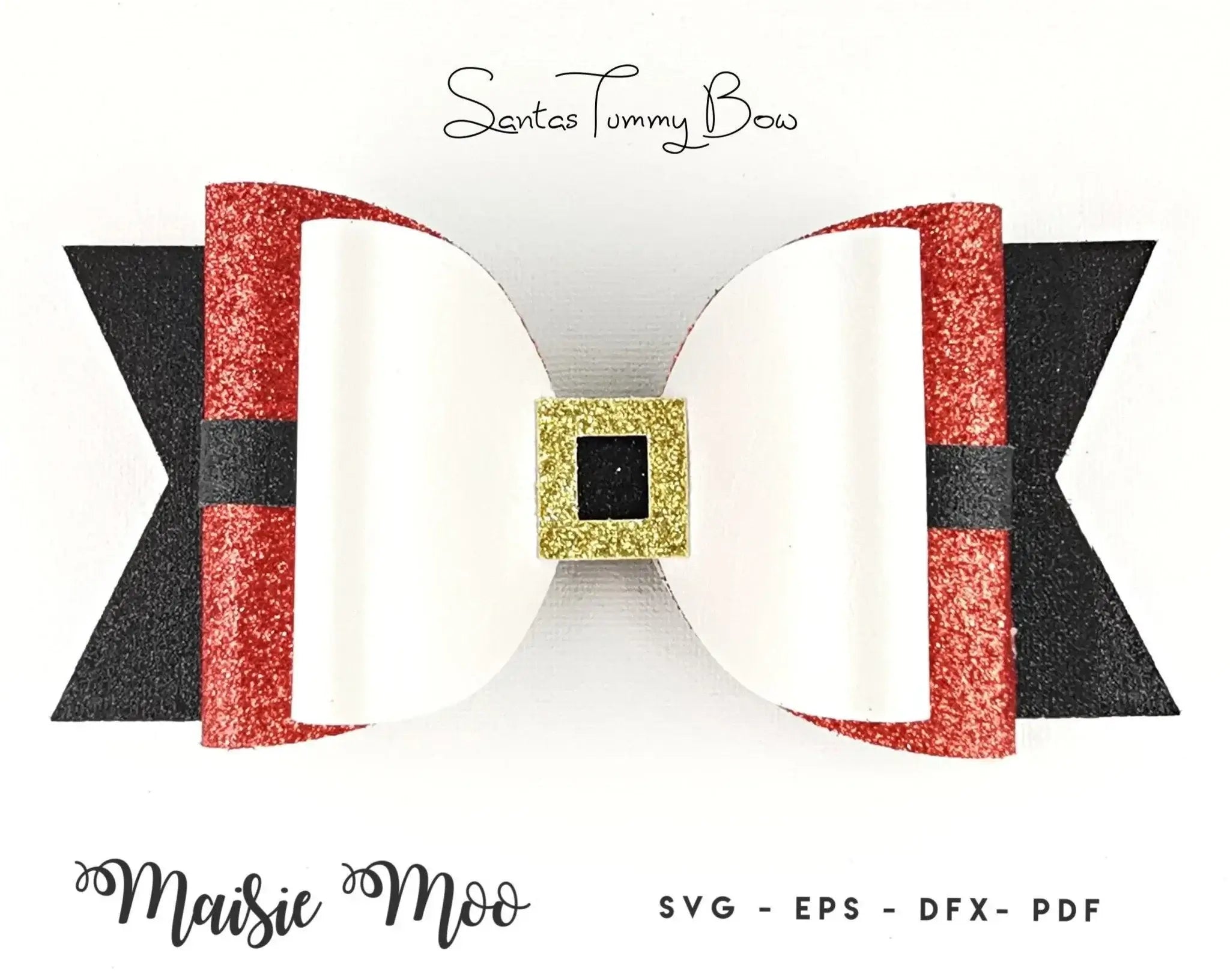 Santa Belt Bow – Maisie Moo